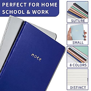 Iridipity 8 Pack Small Notebook Pocket Notebook Small notepad Mini notebooks 3.5x5 inches stationary supplies for work,travel,adults (8)