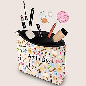 JXGZSO Artist Gift For Women Art Pencil Bag With Zipper Paintbrush Organizer Bag Gift For Art Lover Teacher