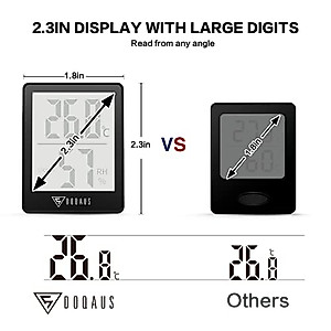 DOQAUS Digital Hygrometer Indoor Thermometer 3 Pack, Room Thermometer with 5s Fast Refresh, Accurate Humidity Meter Temperature Sensor for Home, Bedroom, Baby Room, Office, Greenhouse, Cellar (Black)