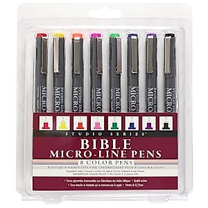 Bible Micro-Line Color Pens (8-piece Set)