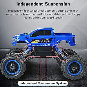 Double E RC Cars Remote Control Car 1:12 Off Road Monster Truck for Boy Adult Gifts,2.4Ghz All Terrain Hobby Car,4WD Dual Motors LED Headlight Rock Crawler