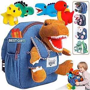 Dinosaur Toys for Kids 3-5, Dinosaur Toys for Kids 2-4, Gifts for 2 Year Old Boy, Gifts for 3 Year Old Boys, Toddler Dinosaur Backpack