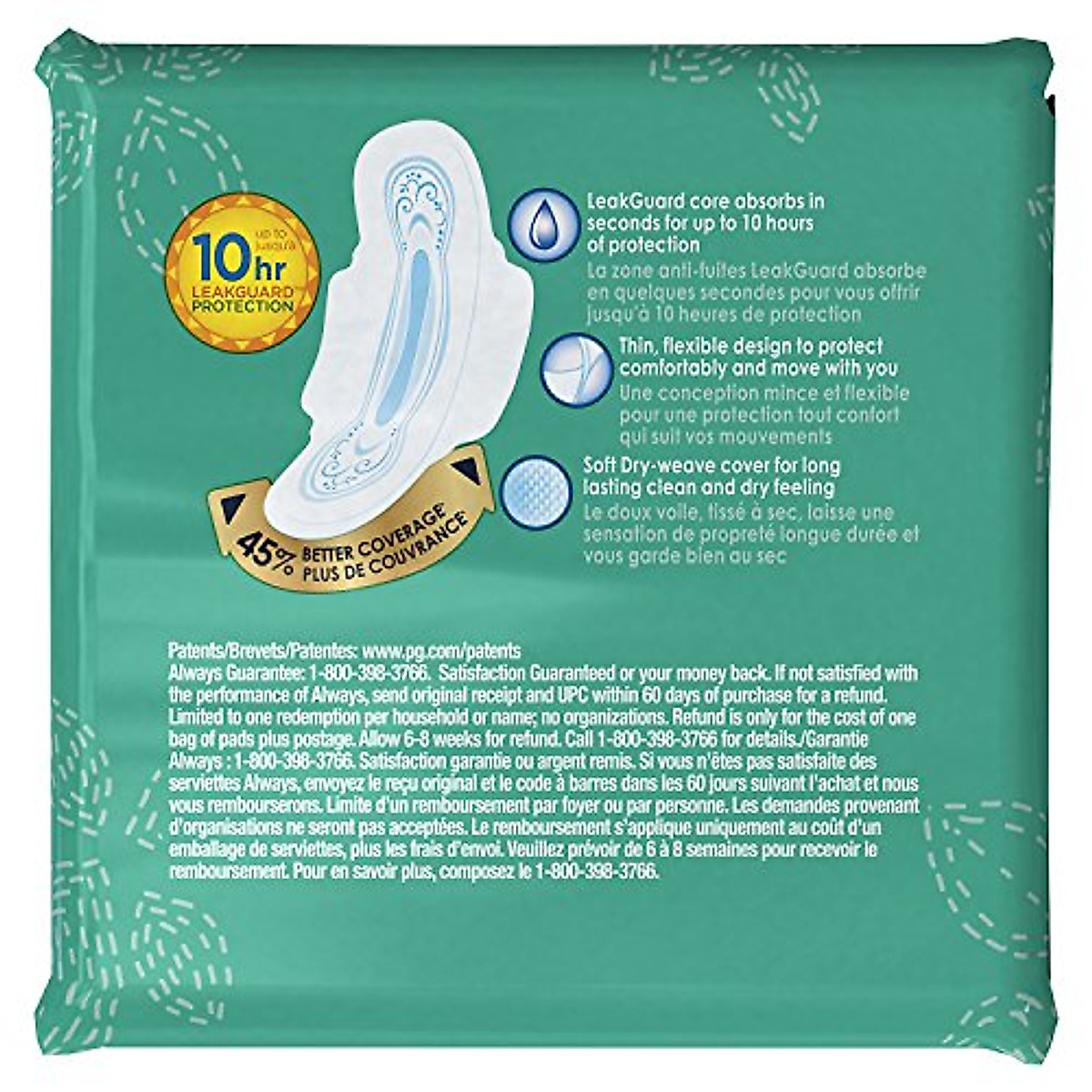 Always Ultra Thin, Size 3, Extra Long Super Pads With Wings, Unscented, 14 Count