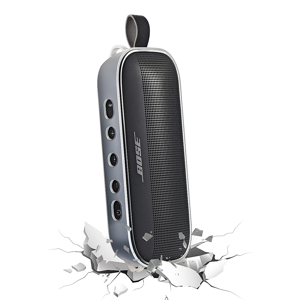 Seracle Crystal Clear Cover Carrying Case Compatible with Bose SoundLink Flex Bluetooth Portable Speaker (Transparent)