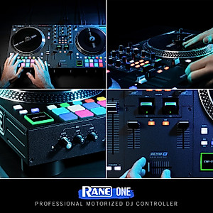 RANE ONE - Complete DJ Set and DJ Controller for Serato DJ with Integrated DJ Mixer, Motorized Platters and Serato DJ Pro Included