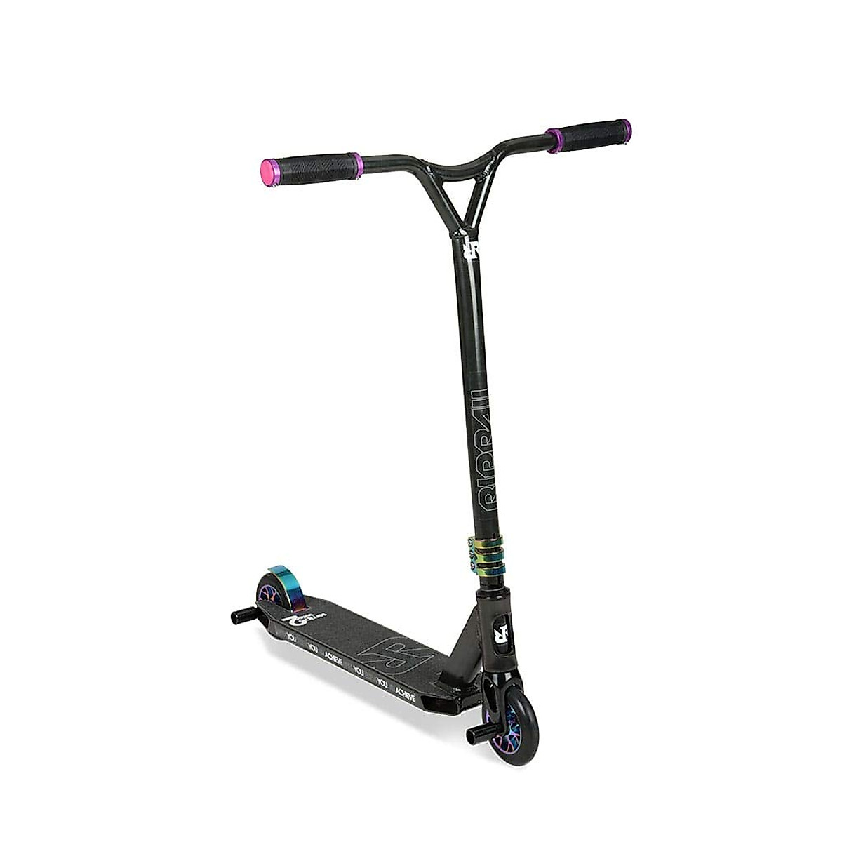 Riprail Adult Kick Scooter, Lightweight Alloy Frame with 110mm PU Tire, ABEC-9 Bearings, Removable Stunt Pegs
