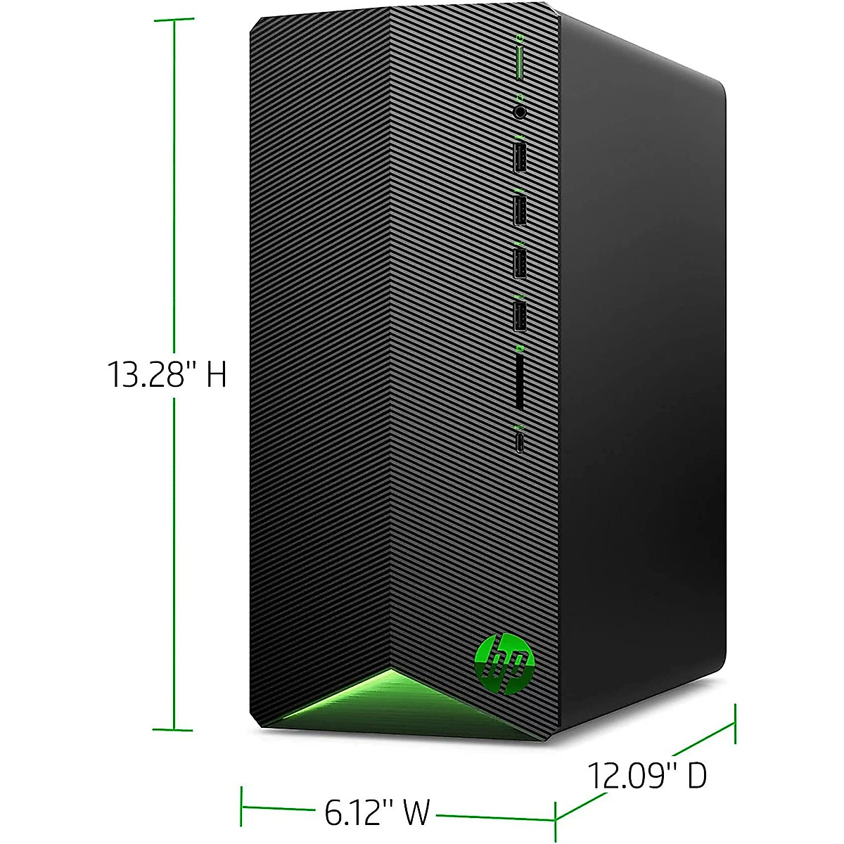 HP 2022 Newest Pavilion Gaming Desktop PC, AMD Ryzen 5 5600G (Beat i5-12400F), AMD Radeon RX5500, 32GB RAM, 1 TB SSD, Wired Mouse and Keyboard, Bundle with Cefesfy