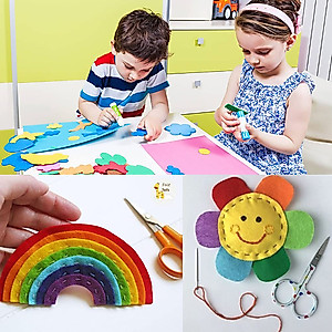 HellooColor 4x5 Pcs Felt Fabric Sheet 8x12 inches Brown Series Craft Squares Nonwoven 1mm Thick