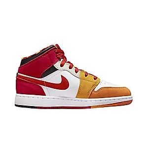 Jordan Boy's Air 1 Mid SE (Big Kid) Paprika/Cinnabar/Black/Canyon Gold 5 Big Kid M