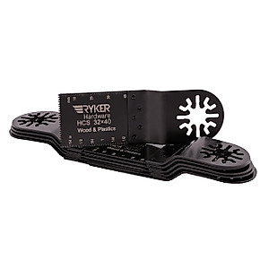 Ryker Hardware Oscillating Tool Blades: Wood MultiTool Blades Compatible with Fein Multimaster, Porter Cable, DeWalt, Bosch, Ryobi, Makita, Milwaukee, Rockwell