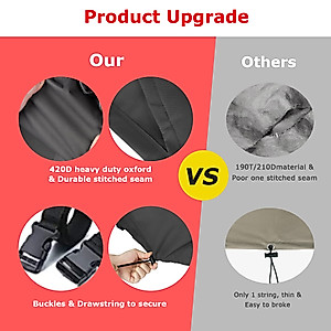 Aofeite Outdoor Folding Zero Gravity Chair Covers, Upgraded Oversized Durable Recliner Cover,420D Oxford Waterproof UV Resistant Lawn Beach Chair Patio Furniture Covers (43Inch Black)