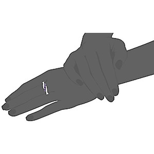 Amazon Collection Sterling Silver Genuine African Amethyst Five Stone Bypass Ring, Size 7