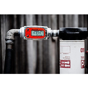 WALSTON INDUSTRIAL GH-5630 Digital Fuel Meter 3/4 Inch, Diesel Fuel Meter, 3-30 GPM, Diesel, Gasoline, Kerosine, Lubricants, 3/4" NPT