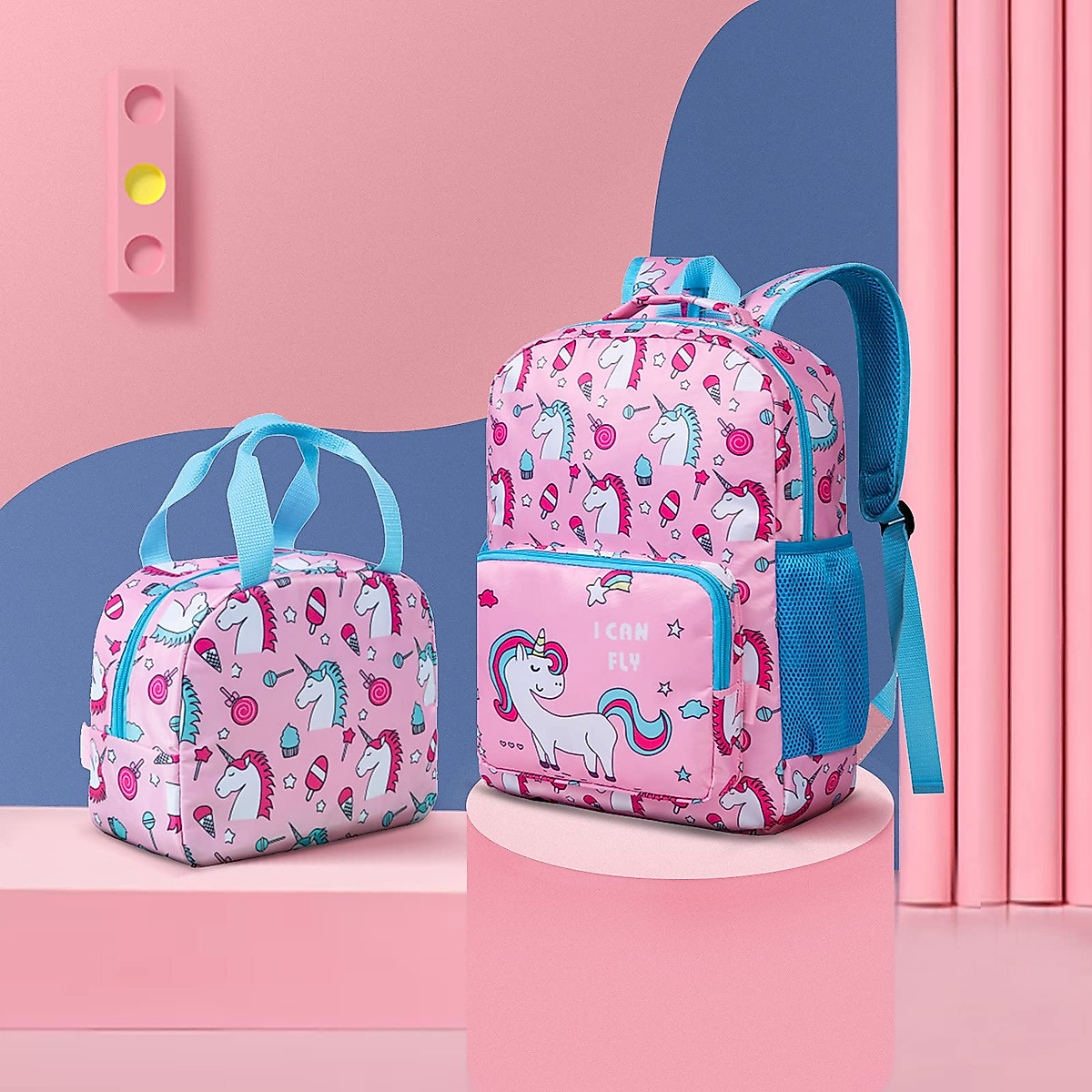 Backpack for Boys Girls, Toddler, Kids, Teen, School Bookbag For Elementary Kindergarten Student, Preschool Children (Unicorn)