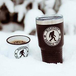 Bigfoot Search Team Tumbler Gifts for Outdoorsmen Sasquatch Coffee Travel Mug - Stainless Steel Cup 30 oz