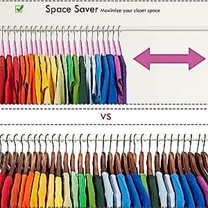 ATZJOY Velvet Shirt Hangers 30 Pack Non Slip Clothes Hangers Ultra Slim Space Saving Clothing Hangers for Coats, Suit, Shirt, Pants & Dress Clothes(Pink)