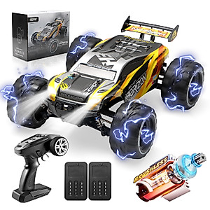 4DRC H3 RC Car,50+kmh High Speed Monster Truck,Racing Hobby Car for Adults, 4WD All Terrain Off-Road Remote Control Car, 2.4Ghz RC Crawler,2 Battery 40+ Min Play Gift for Boy Kids Adults