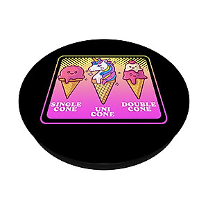 Single Cone Uni Cone Double Cone Unicorn Ice Cream PopSockets Swappable PopGrip