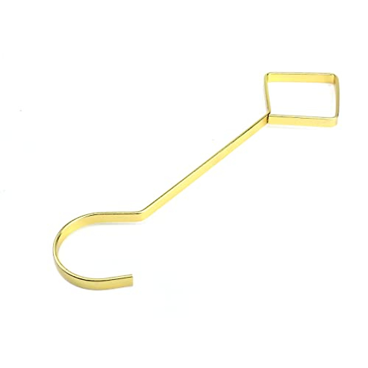 Chinflly 3 PCS Long Hanging Hooks,9.84 Inch / 250 mm Length -Shaped Door Hanger Hook,Metal Hanger Hooks Uses for Garden,Bathroom,Closet,Kitchen ect.Gold