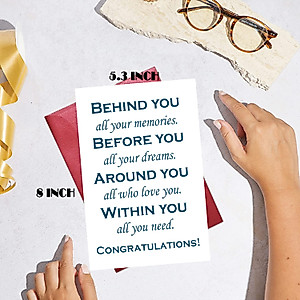 LoLoud 2024 Graduation Card, Inspirational Congratulation Card for High School College Graduation, Congrats Grad Dark Blue