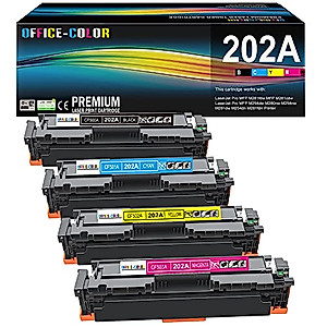 4 Pack Replacement for HP 202A 202X Toner Cartridges for HP Color Laserjet Pro M254dw MFP M281cdw, M281fdw M281fdn M281 M254 Series (Black, Cyan, Magenta, Yellow)
