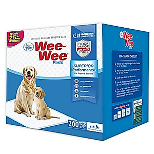 Four Paws Wee-Wee Superior Performance Pee Pads for Dogs - Dog & Puppy Pads for Potty Training - Dog Housebreaking & Puppy Supplies - 22" x 23" (200 Count)