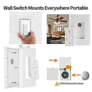 Humpptom Light Switch, Dimmer Switch with Wireless Remote Control, Single Pole Smart Switch Support 2.4G&5G Compatible with Alexa