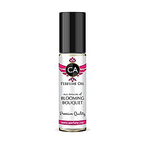 CA Perfume Impression of Christian D. Blooming Bouquet For Women Replica Fragrance Body Oil Dupes Alcohol-Free Essential Aromatherapy Sample Travel Size Long Lasting Attar Roll-On 0.3 Fl Oz/10ml