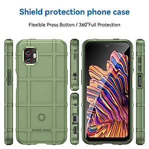 CCSmall Case for Samsung Galaxy Xcover6 Pro, Heavy Duty Shockproof Military Grade Drop Tested Field Phone Case Bumper Rugged Cover for Samsung Galaxy Xcover Pro 2 HD Green
