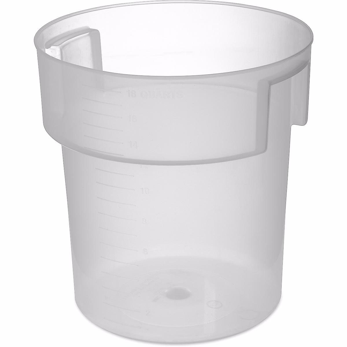 Carlisle FoodService Products Bain Marie Round Food Storage Container with Stackable Design for Kitchens, Restaurants, Catering, Plastic, 18 Quarts, Clear