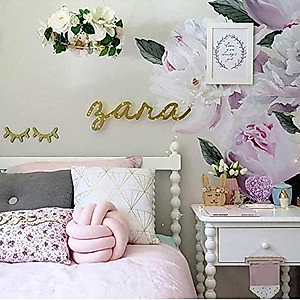 FUB Short Plush Knot Ball Pillow, Waist Cushion Pillow Home Decoration Plush Throw Pillow Cushion for Sofa Car Office Decor, Grey, 7x7''