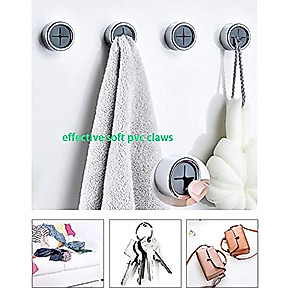 NNEWSP 8Pcs Kitchen Towel Hooks,Round Self Adhesive Wall Hanger，Towel Holder for Bathroom, Kitchen and Home, Cabinet, Garage