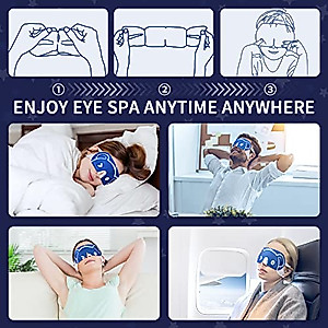 ZHENYEMEI Steam Eye Mask for Kids Women Men, 20PCS Self Heating Eye Masks,Lavender Warm Eye Mask,Disposable Heating Eye Mask for Dry Eyes Fatigue Dark Circles Tired Eye