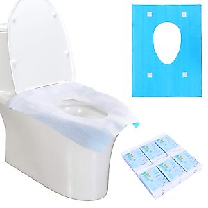 30 Pack Toilet Seat Cover, Travel Toilet Seat Covers (15.8×23.6 inch), Individually Wrapped Portable Extra Large Waterproof Toilet Covers for Travel, Office, Public Places