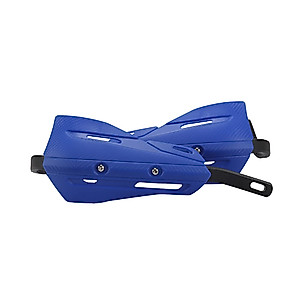 QXBER Hand Guards Dirt Bike Handguards For KLX RMZ CRF YZF SX EXC XCW SMR Dirt Bike ATVS Motocross Enduro, 7/8" 22mm and 1 1/8" 28mm Universal Fit for Motorcycle (black alloy-blue)