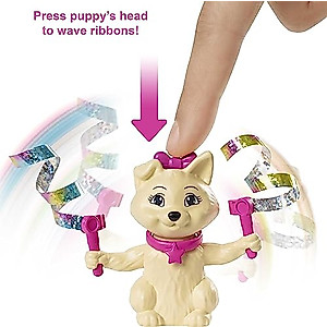 Barbie Gymnast Playset, Spin 'N Twirl Teresa Doll Flips & Spins Hoops, Pet Has Bouncing Trampoline & Waves Ribbons, Themed Accessories (Amazon Exclusive)