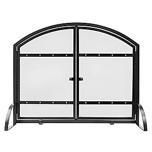 Pleasant Hearth Harper Arched Fireplace Screen with Doors