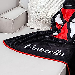 Resident Evil Umbrella Plush Throw Blanket | Super Soft Fleece Blanket, Cozy Sherpa Cover For Sofa And Bed, Home Decor Room Essentials | Zombie Horror Biohazard Video Game Gifts | 45 x 60 Inches