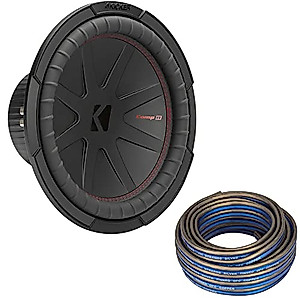KICKER 48CWR124 CompR 12" Subwoofer, DVC, 4-ohm - Includes Speaker Wire