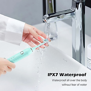 BeastRose Ultrasonic Electric Toothbrushes 5 Modes 5 Brush Heads USB Fast Charge Powered Toothbrush for Adults & Kids (Green)