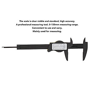Depth Gauge Plastic Dial Vernier Caliper Professional Micrometer High Precision Measuring Tools with Round Dial for Machinists Woodworkers Craft(Yellow)