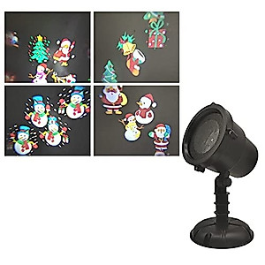 Christmas Projector Lights Outdoor Projector Lights Waterproof Plug in Moving Effect Wall Mountable for Halloween Christmas Holiday New Year Home Party Decoration Show (Reindeer Santa)