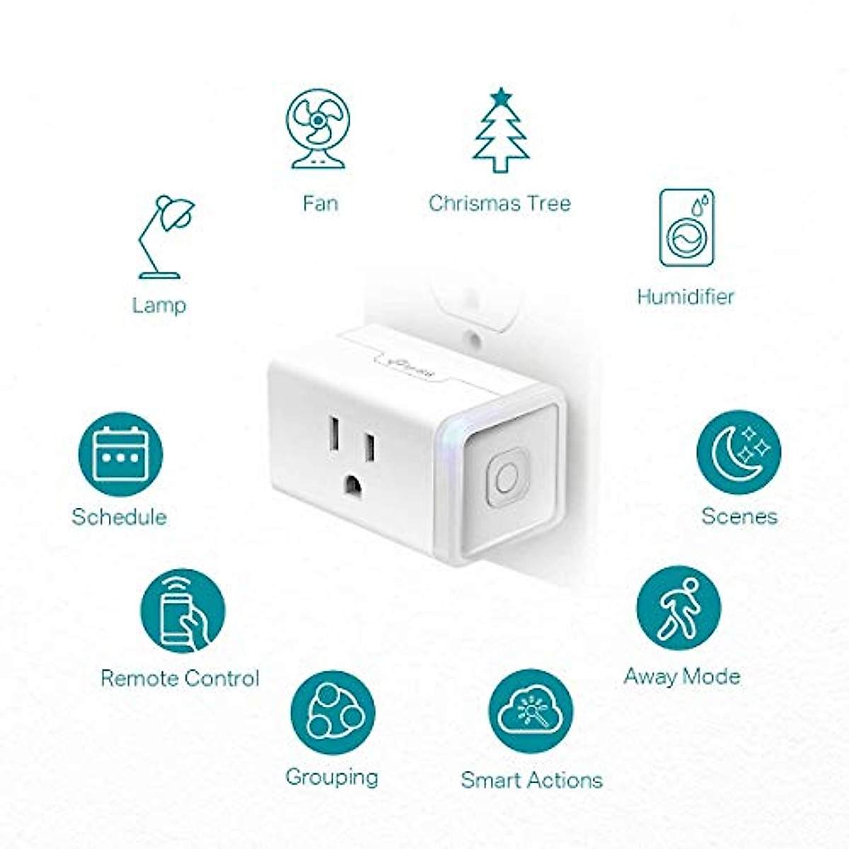 Kasa Smart Plug HS103P3, Smart Home Wi-Fi Outlet Works with Alexa, Echo, Google Home & IFTTT, No Hub Required, Remote Control,15 Amp,UL Certified, White, 3 Count (Pack of 1)