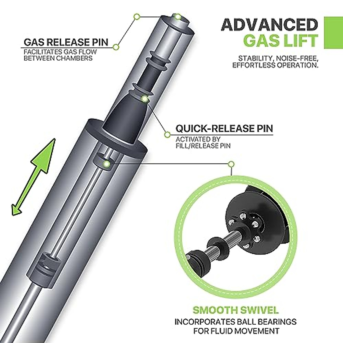 Ergonomic Office Chair with Footrest, High Back Mesh Gaming Desk Chair with Headrest, Swivel Rolling Home Chair with Lumbar Support and Flip-up Armrest, Grey