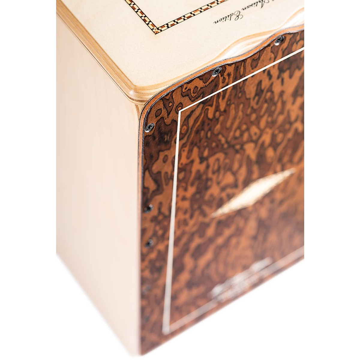 Meinl Artisan String Cajon with Canyon Burl Frontplate / Baltic Birch Body - MADE IN SPAIN - Seguiriya Line, 2-YEAR WARRANTY (AESELCB)