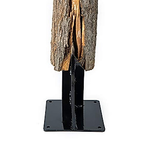 HANDYGO Wood Kindling Splitter - High Strength Structural Steel Firewood Splitter, Wood Splitter Wedge, for Small Wood Stove and Fireplace Manual Log Splitter, Black