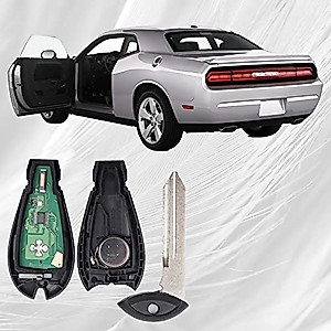 Keyless Remote Smart Replacement Key Fob Fits for Chrysler 300 2008-2014 Challenger Charger 2008-2014 Grand Cherokee 2008-2014 Durango 2011-2013 Magnum Dodge 2008 M3N5WY783X, (433MHz) Set of 2