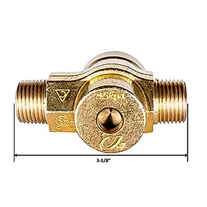 GSW WR-GV Copper Gas Valve with Handle for Commercial Wok Range, CSA Approved, 1/2" NPT X 1/2" NPT 1/2 PSI