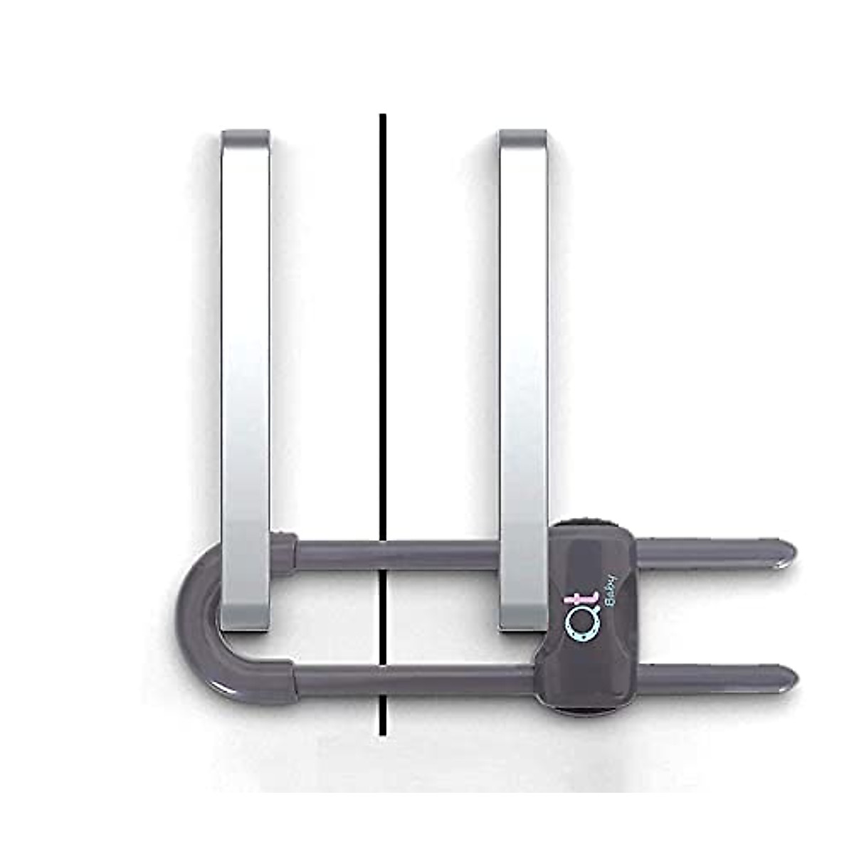 QT BABY Baby Proofing Cabinet Locks | Adjustable U Shaped Baby Safety Latches for Drawers, Fridge, Closet |Modern Baby Proofing Cabinet Lock with Extra Secure Lock Buttons (Pack of 4)