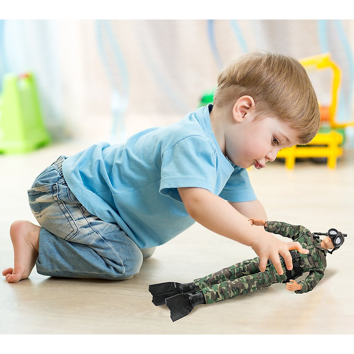 Click N' Play 12" Military Special Ops Action Figures - Navy Swat Team, Soldier Accessories & Army Toys - Click N Play Military Army Action Figures 12 inch
